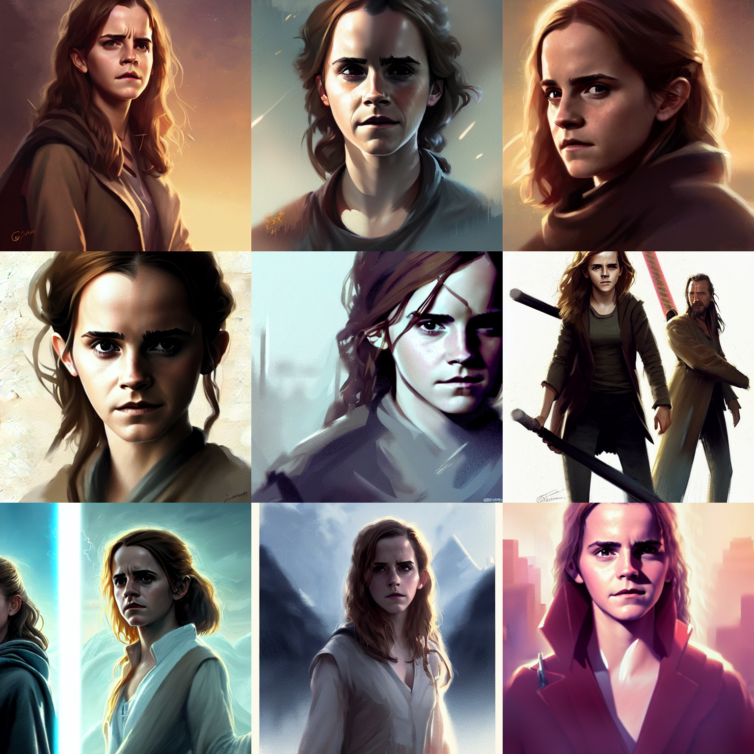 Stable Diffusion prompt: emma watson / hermione granger f...