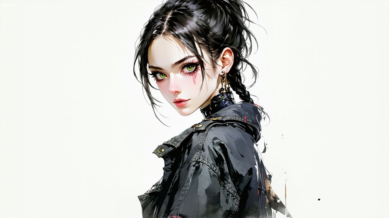 Stable Diffusion prompt: anime full body Symbolist ink wa...