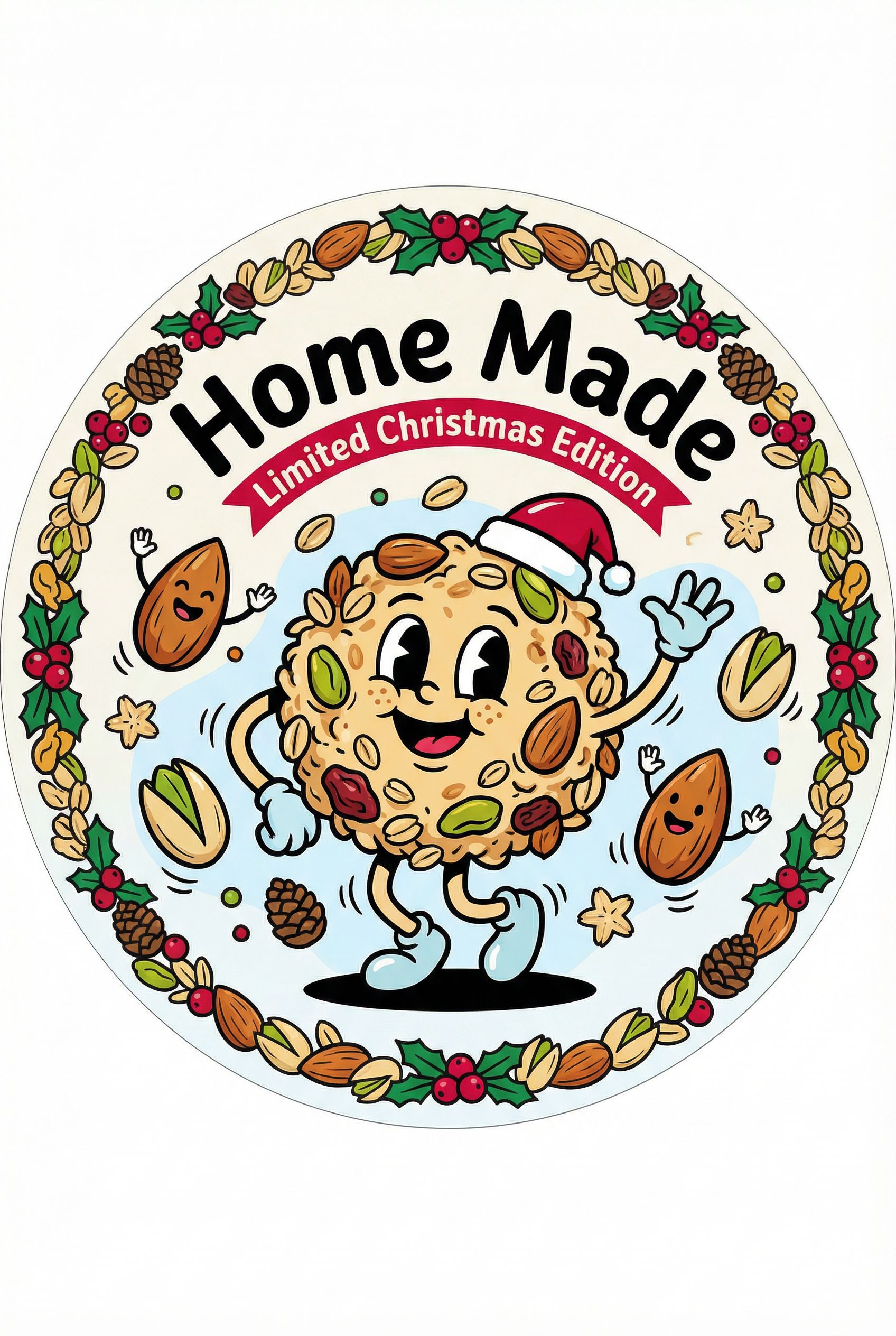 Nano Banana prompt: A circular sticker design for a homem...