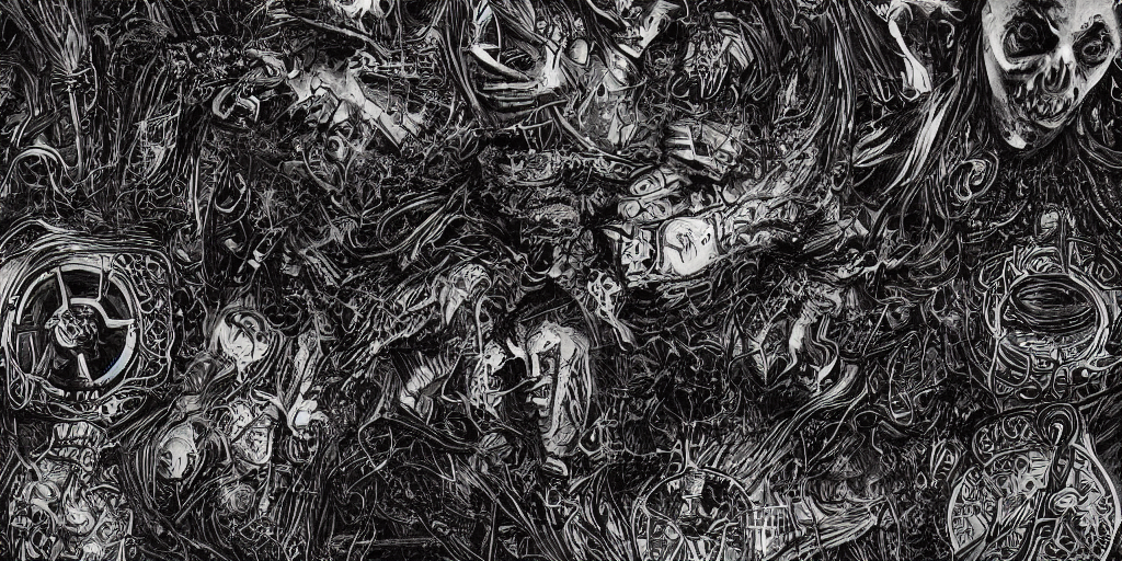 Stable Diffusion prompt: retro classic horror dark vintag...