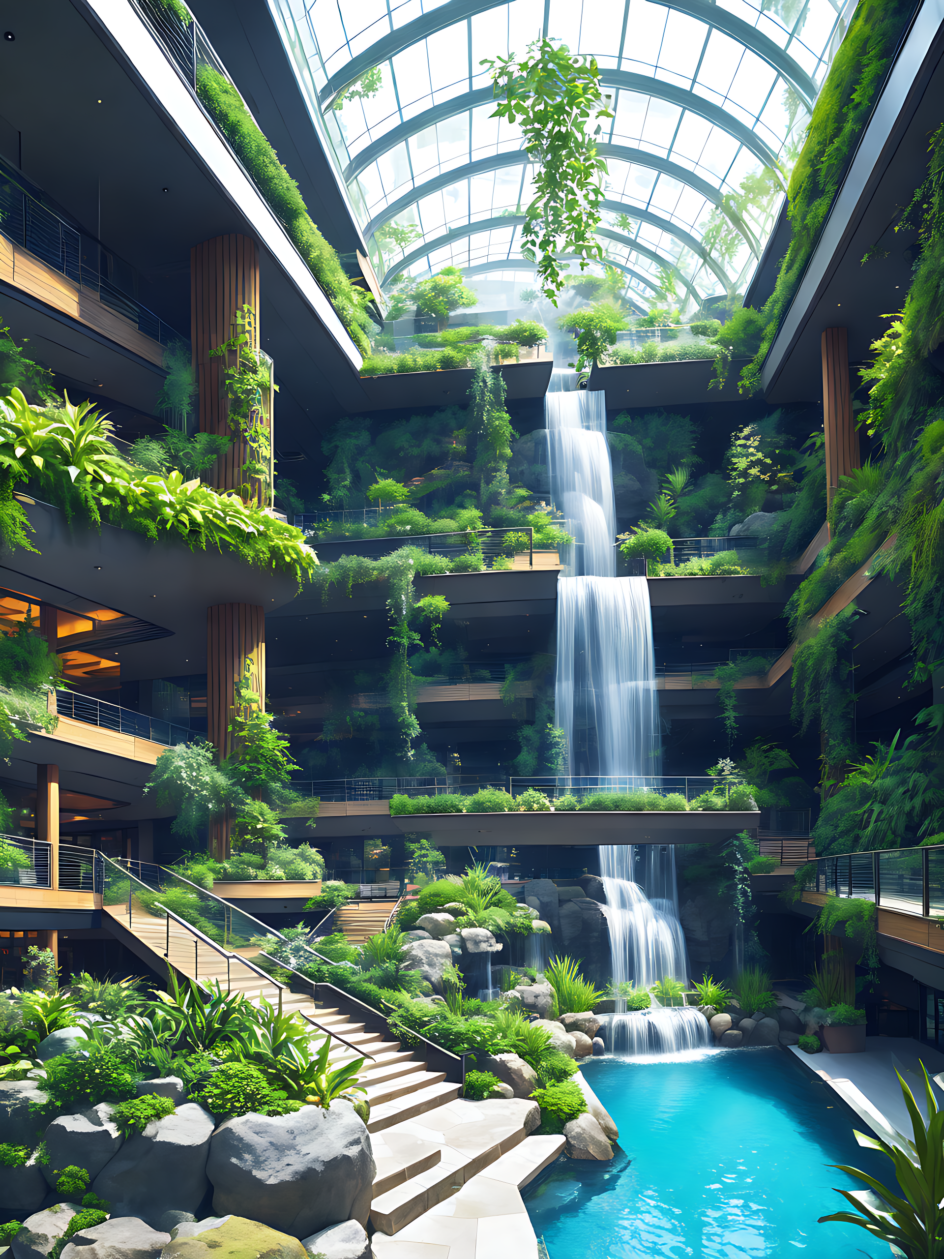 Stable Diffusion prompt: epitome of biophilic design, pub...