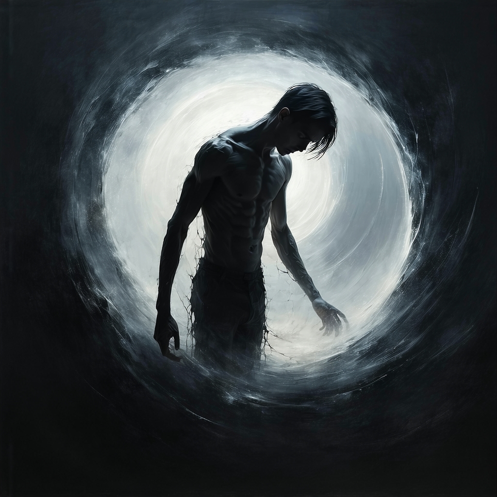Stable Diffusion prompt: A terrified, slim-faced young ma...