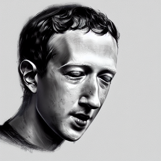Stable Diffusion prompt: Mark Zuckerberg crying after Met...