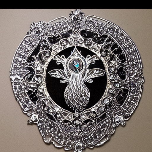 Stable Diffusion prompt: intircate filigree icon with jew...