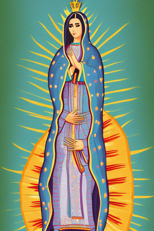 Redshift Diffusion prompt: lady of guadalupe