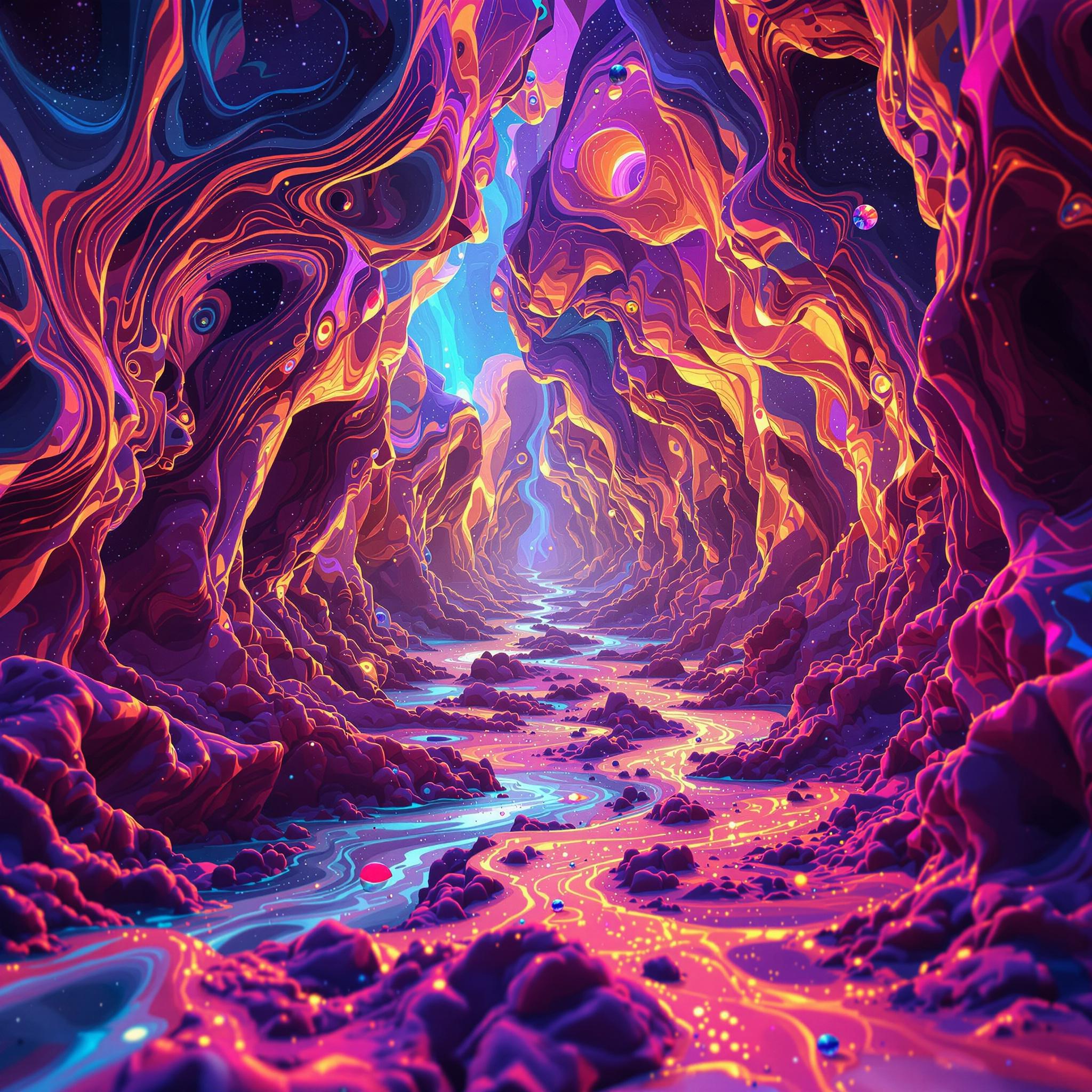 FLUX prompt: An LSD trip that seems soooooo real! With po...