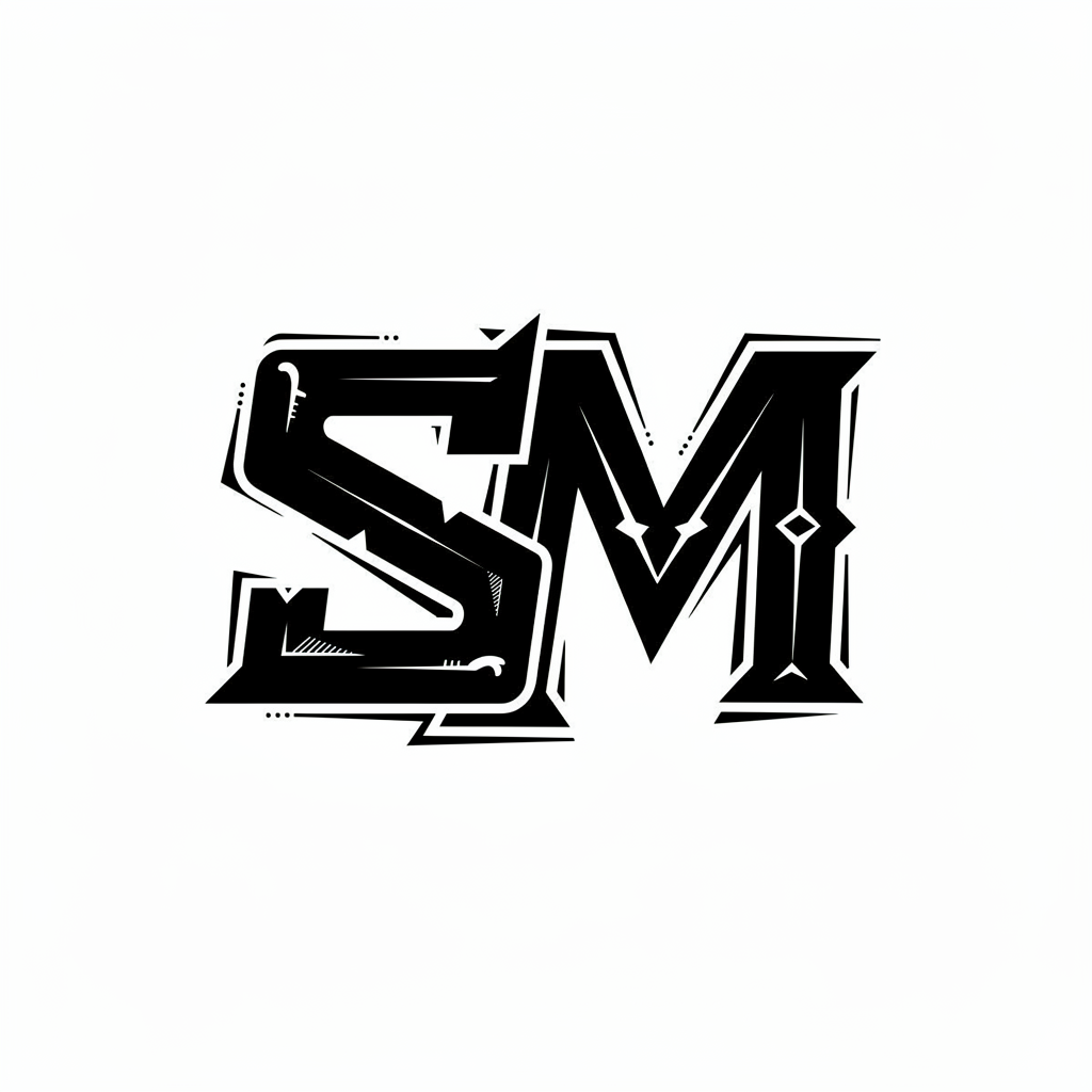 FLUX prompt: The letters “SM” designed as a creatively in...