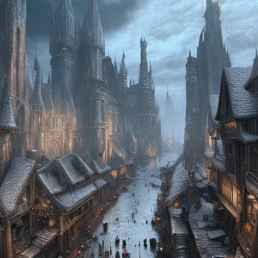 Openjourney prompt: very hyper detailed busy fantasy shop...