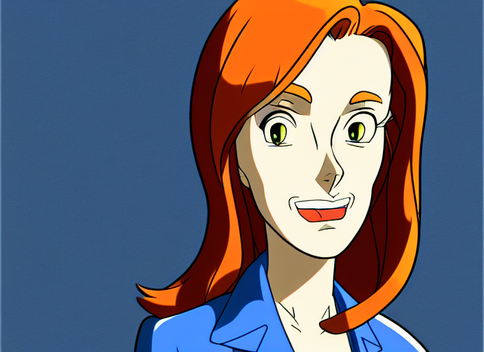 Stable Diffusion prompt: a shaded animation cel of dana s...