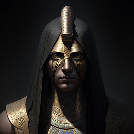 DreamShaper prompt: portrait of Egyptian god horus hyper ...