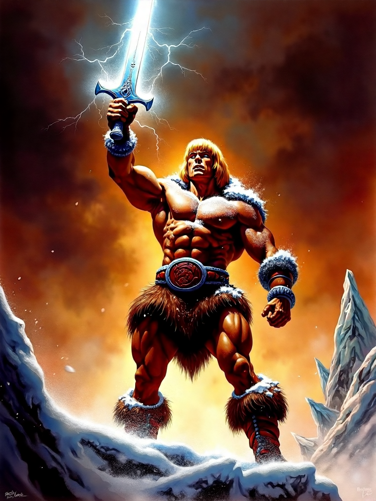 FLUX prompt: : (Ultra-detailed, Boris Vallejo, hyper-real...