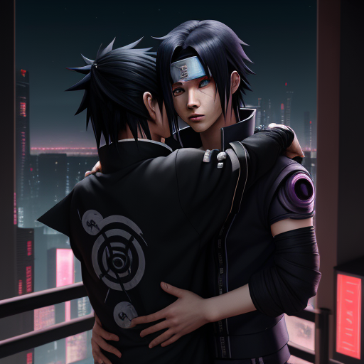 DreamShaper prompt: sasuke from naruto cyberpunk style, 4...