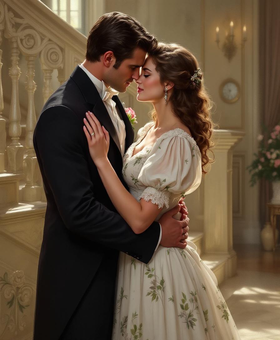 FLUX prompt: A romantic and iconic digital oil painting o...