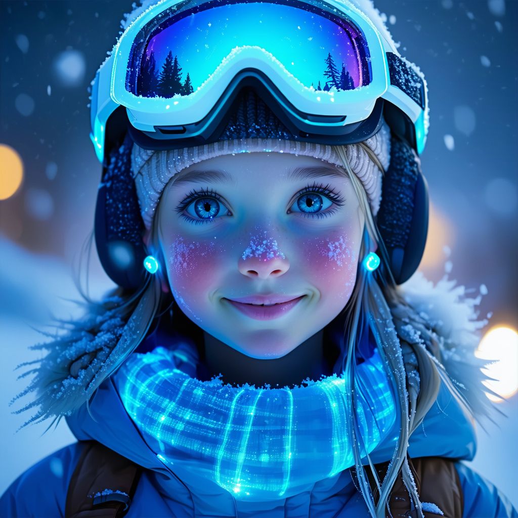 Stable Diffusion prompt: super cute girl Bioluminescent s...