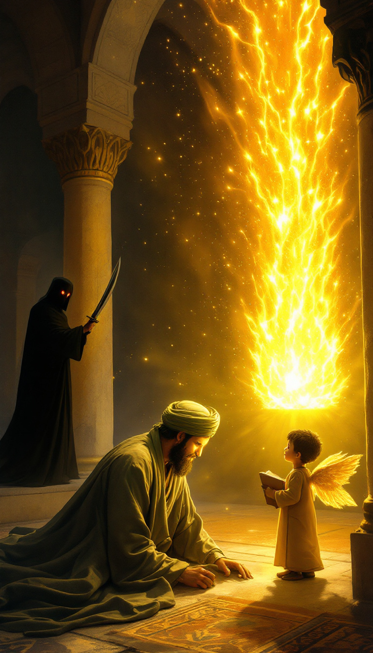 FLUX prompt: "Inside the Kufa Mosque during the Night of ...