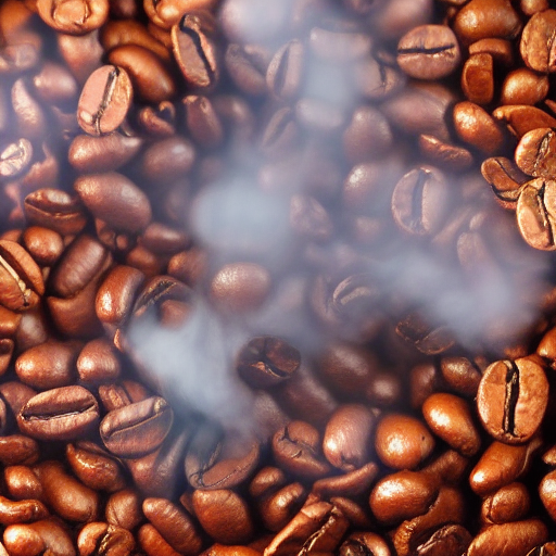 Stable Diffusion prompt: roasted coffee beans over a tabl...