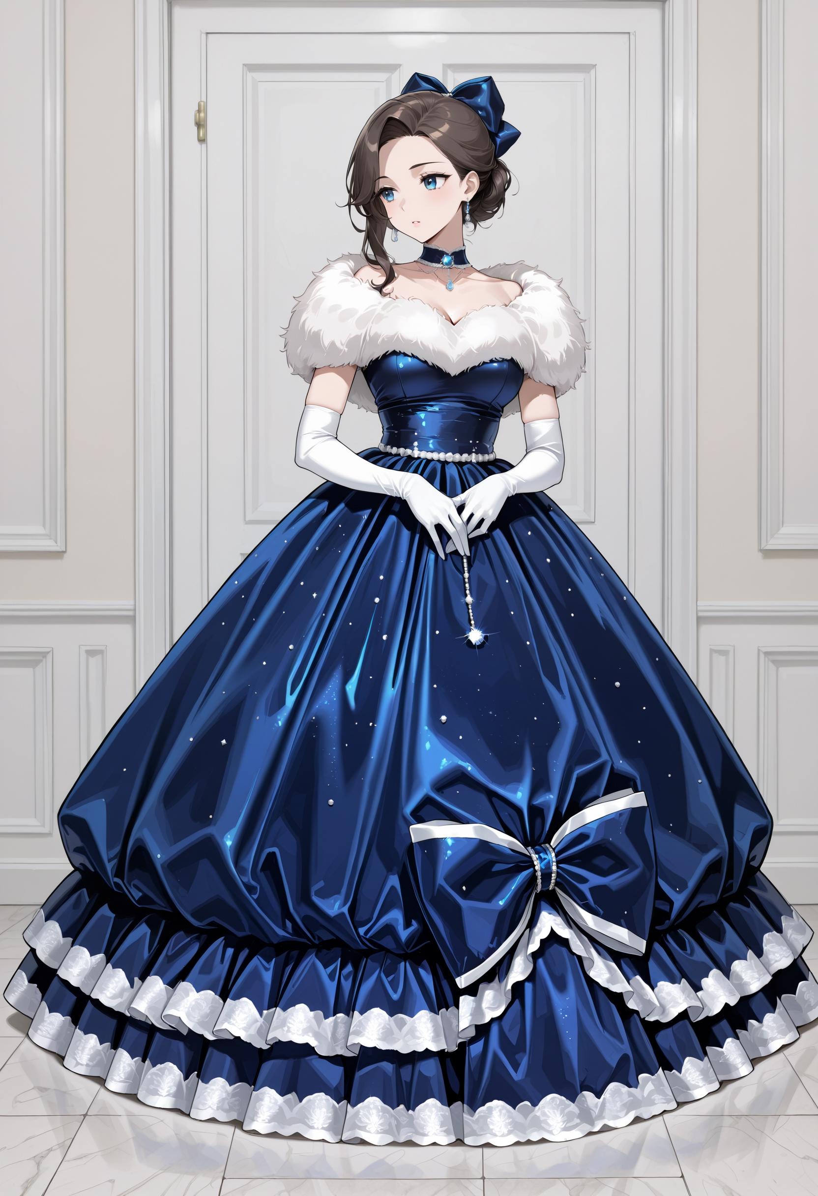 Best Blue Satin Barbie Bridal Dress Models | PromptHero