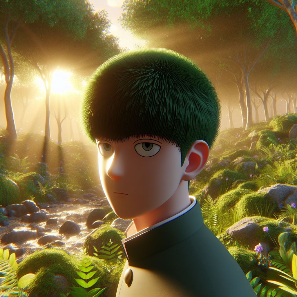 DALL·E prompt: an ultra-realistic 3D rendering of Mob from Mob Ps...