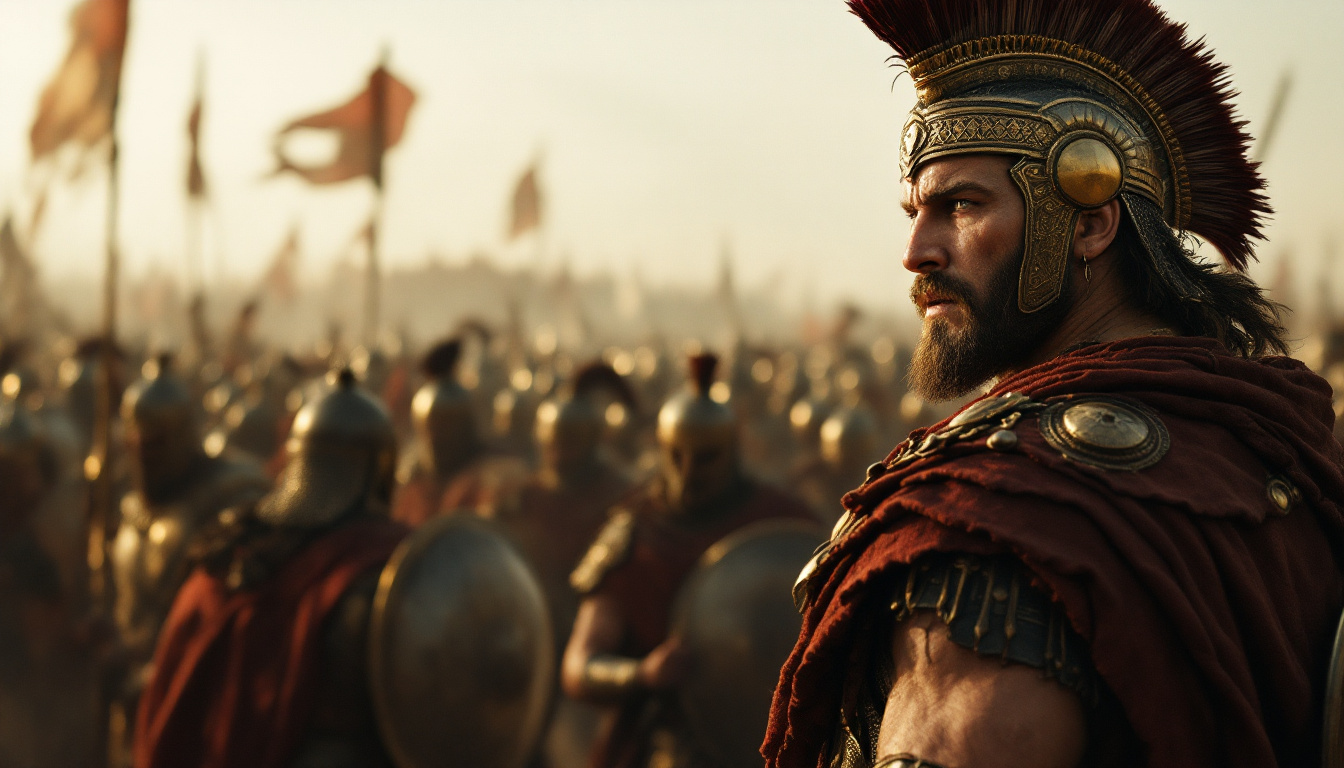 FLUX prompt: Ultra-realistic . 61. Wide shot of Alexander...