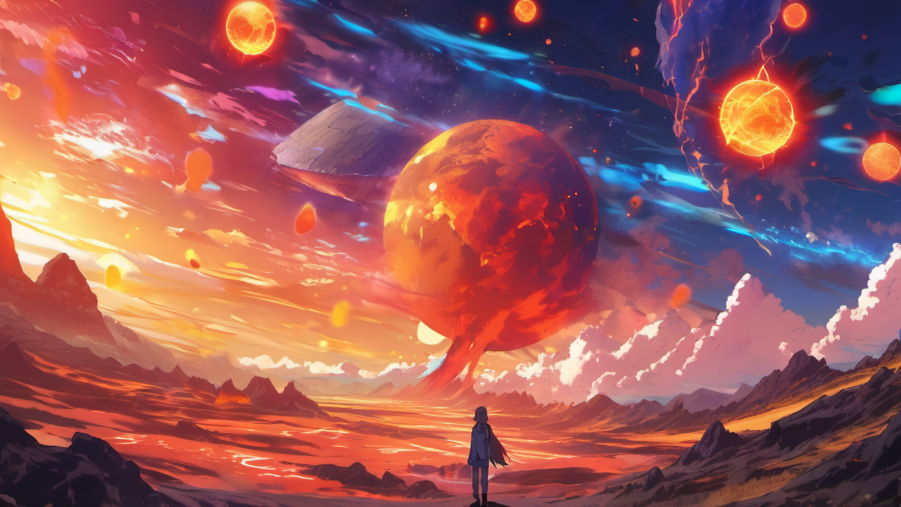 Stable Diffusion prompt: anime artwork Three-Body Problem...