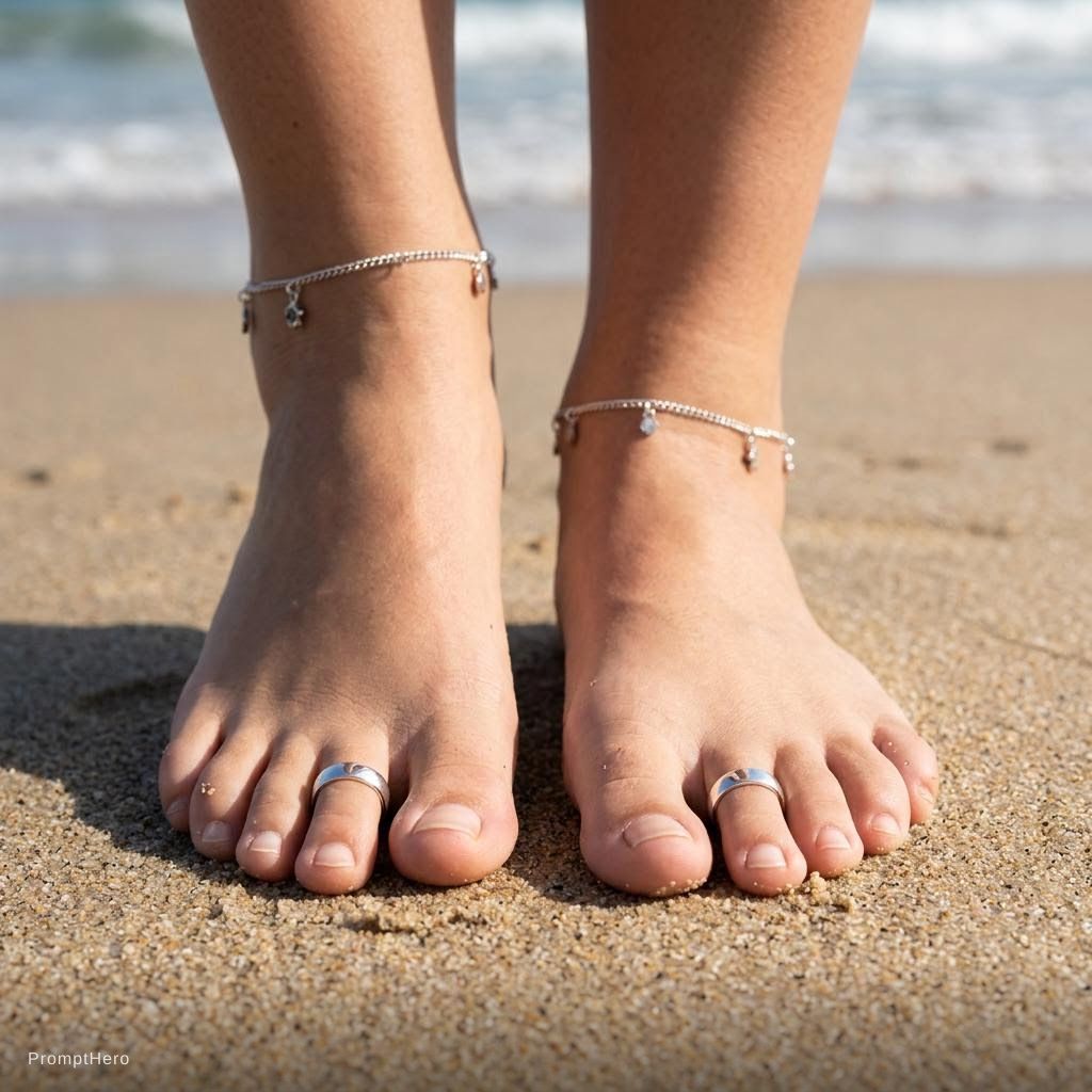 Nano Banana prompt: Add toe ring both feet second toe