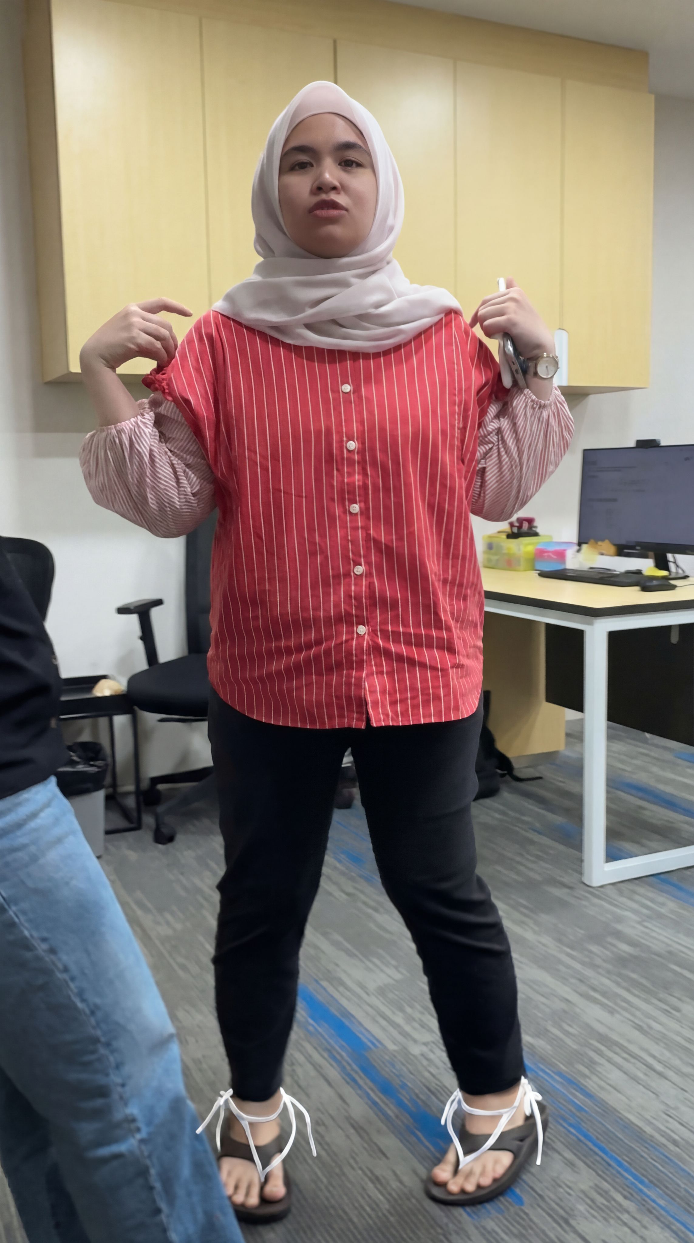 Nano Banana prompt: Photo of the person wearing a white s...