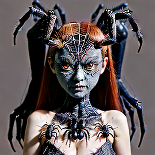majicMIX realistic prompt: An original spider hybrid mons...