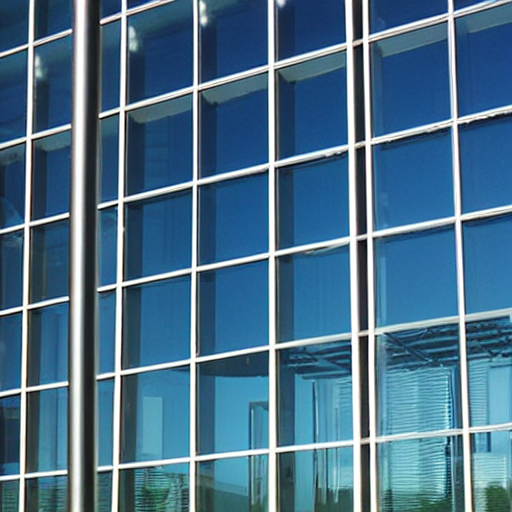 Stable Diffusion prompt: Glass curtain wall columns