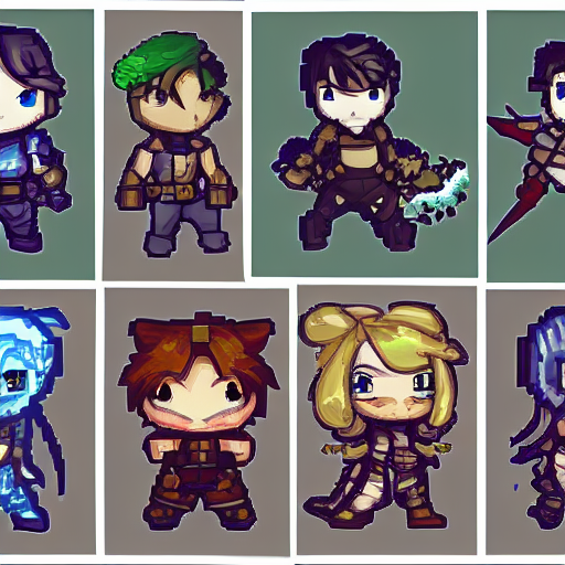 Stable Diffusion prompt: game character art ,Chibi,armor ...