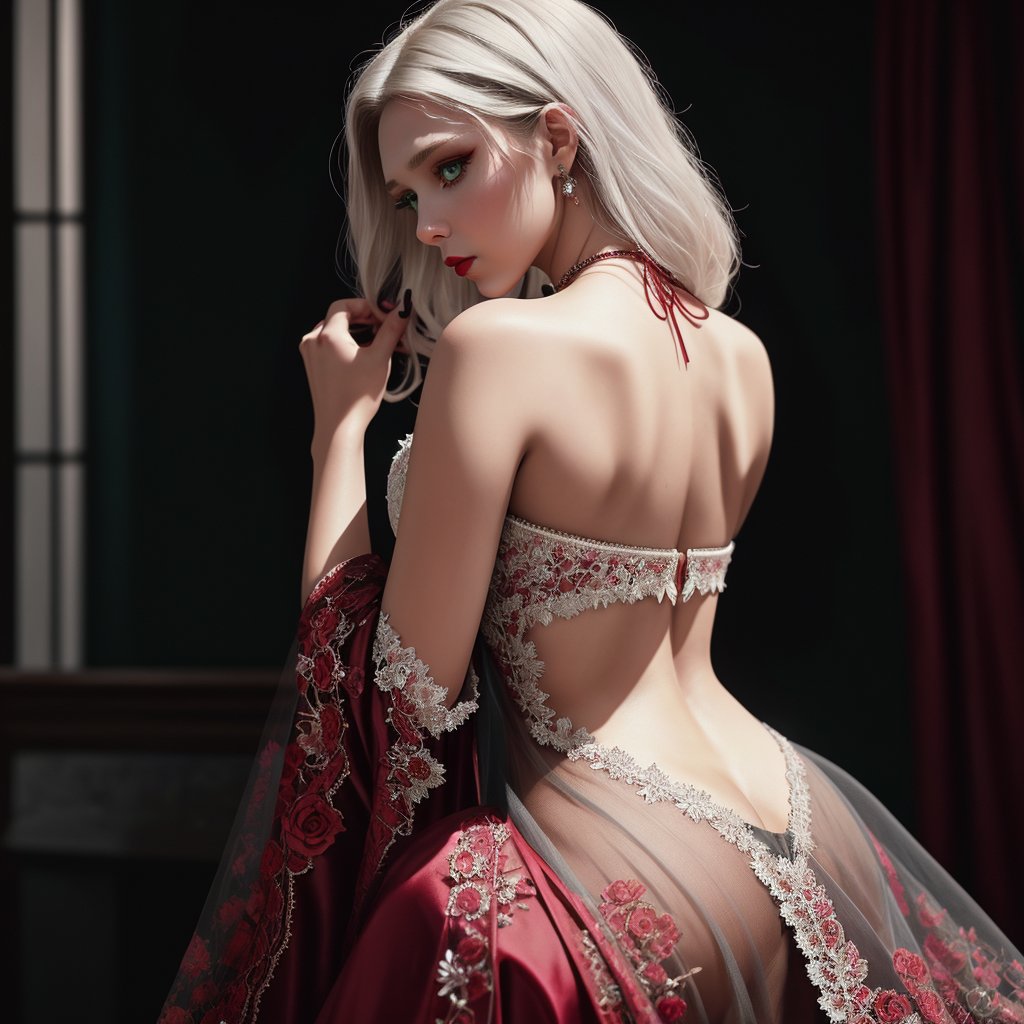 Stable Diffusion prompt: elizabeth olsen close up portrai...