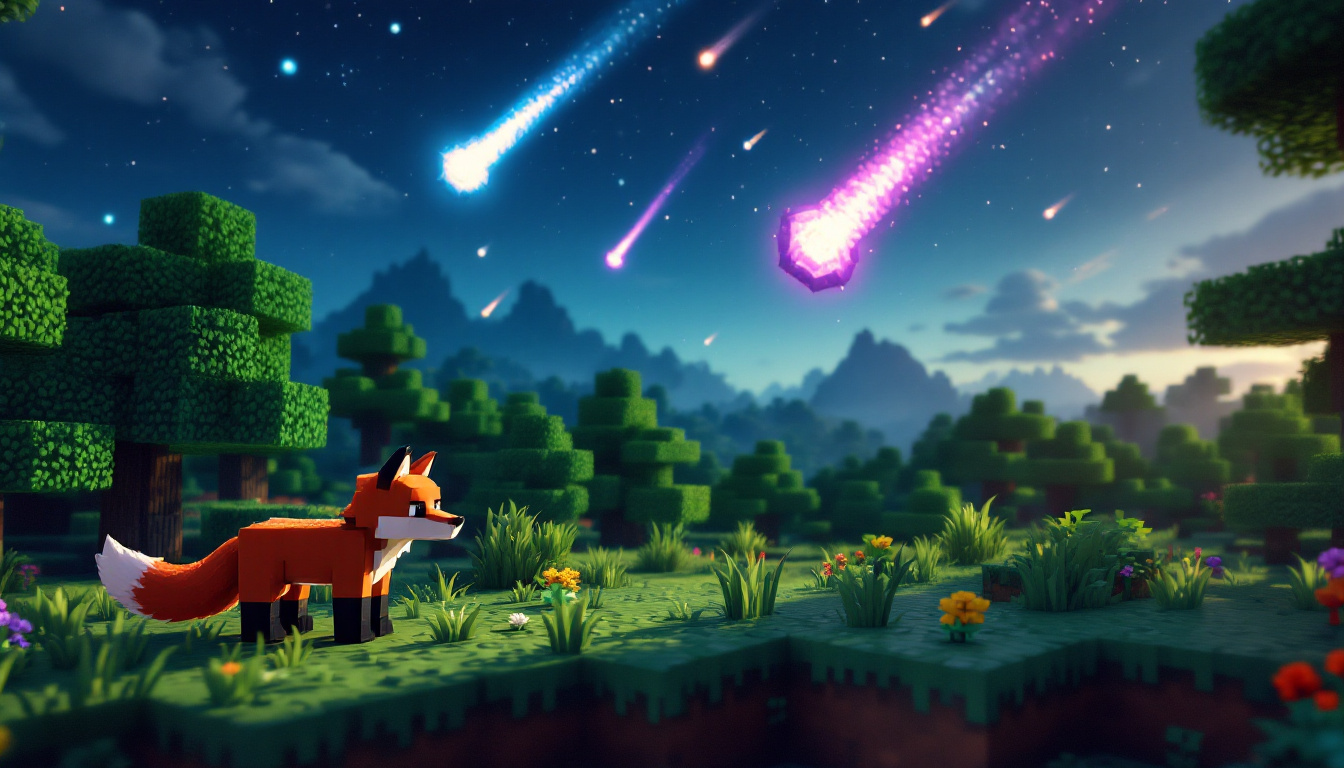 FLUX prompt: a minecraft world with all minecraft animals...
