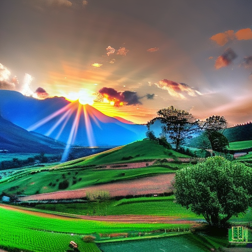 Stable Diffusion prompt: a beautiful green landscape, stu...