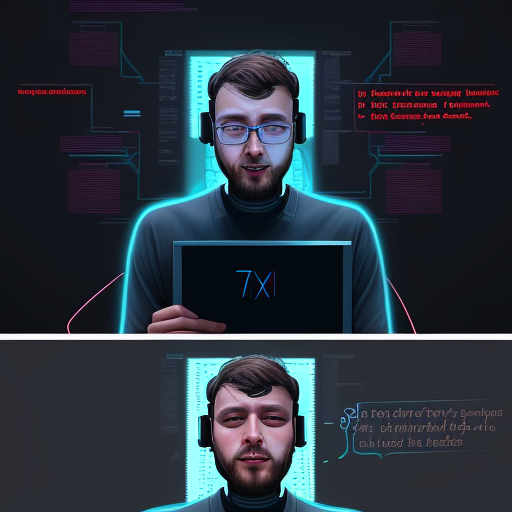 DreamShaper prompt: A programmer losing his job to AI, di...