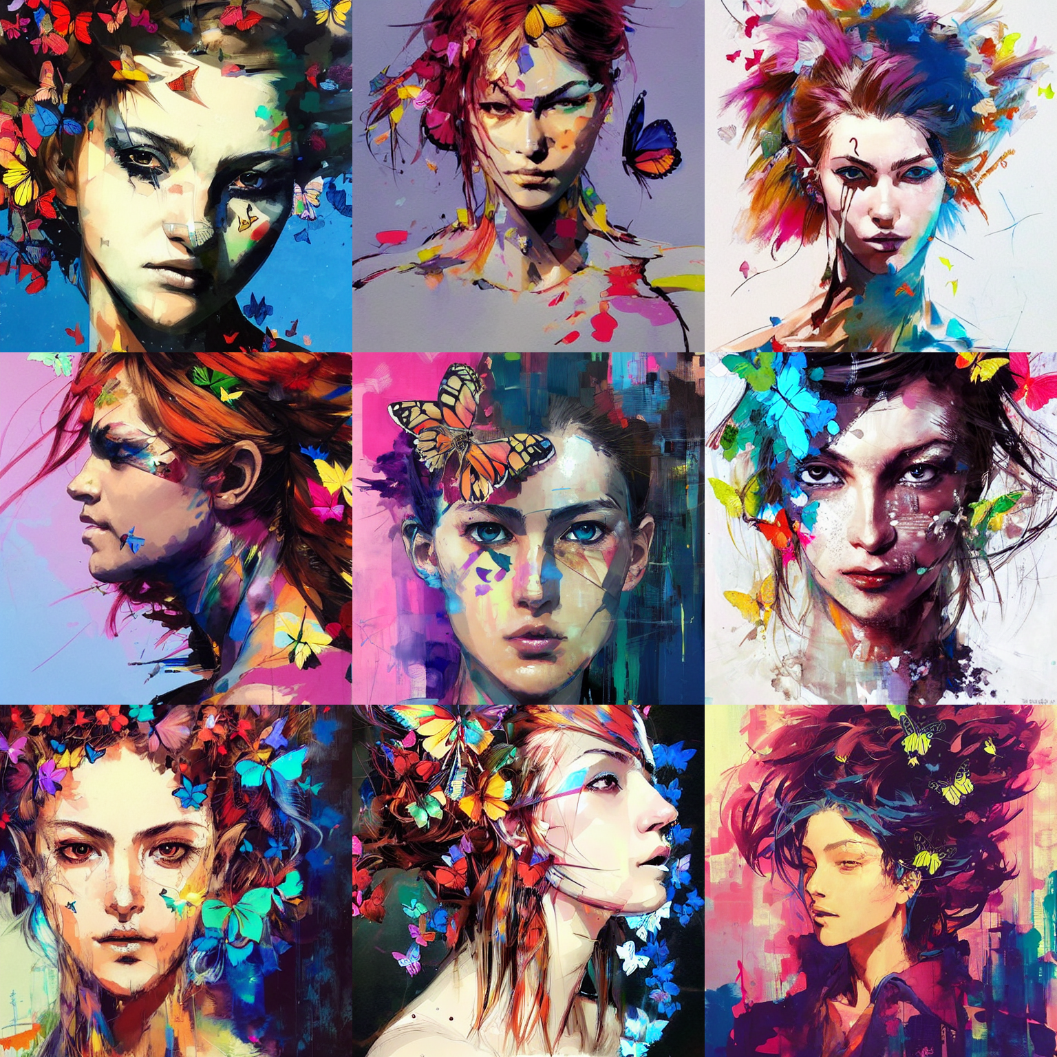 Stable Diffusion prompt: a beautiful portrait painting of...