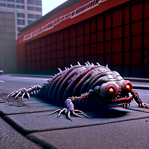 Openjourney prompt: scary and disturbing creature crawlin...