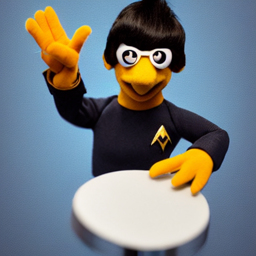 Stable Diffusion prompt: muppet that looks like nightwing...
