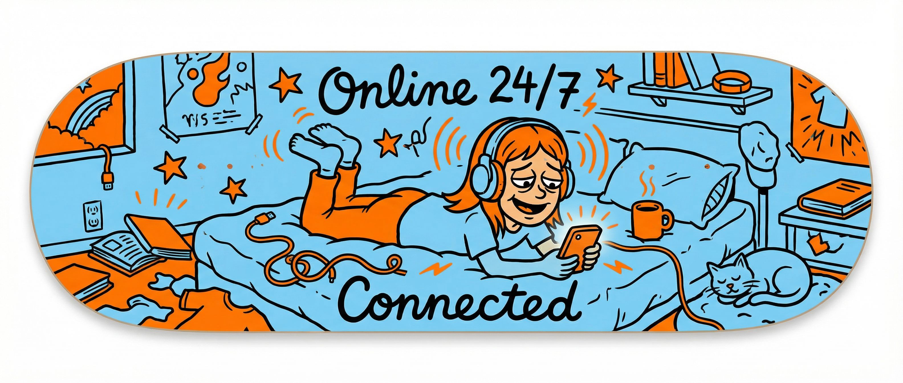 Nano Banana prompt: A skateboard deck art illustration, f...