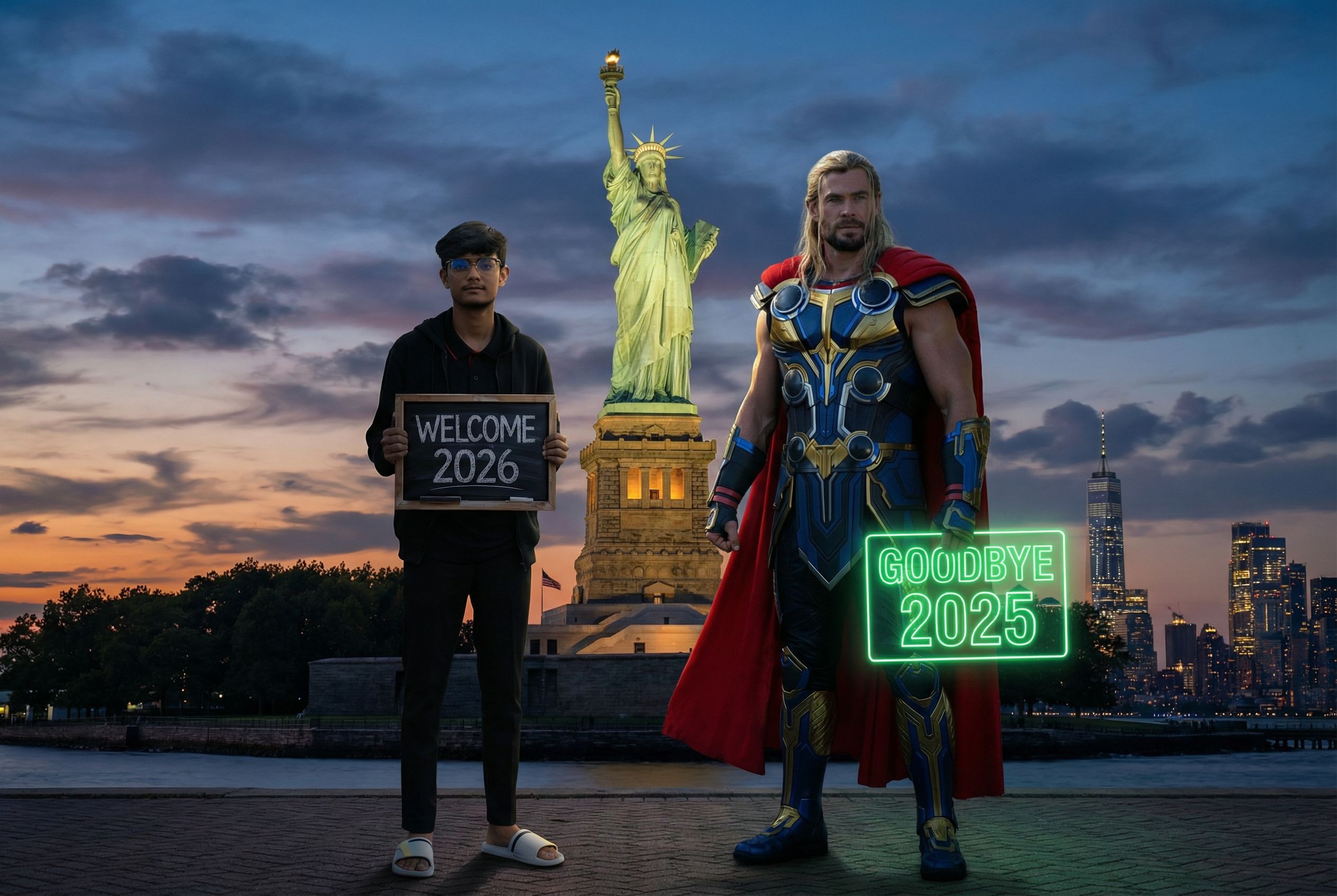 Nano Banana prompt: A cinematic scene set in front of the...