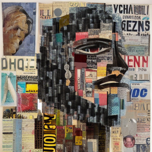 Stable Diffusion prompt: A mid-century modern collage, ma...