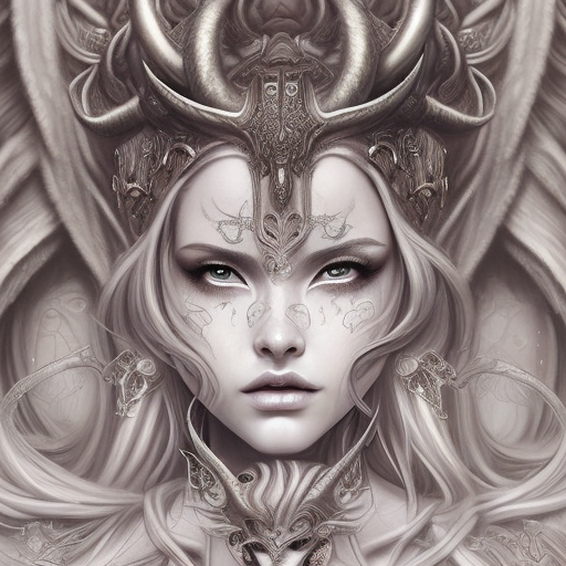 Openjourney prompt: A beautiful portrait of a lewd demon ...