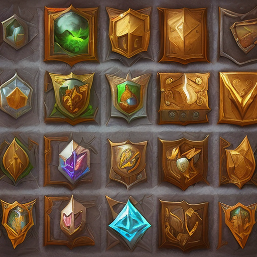 Openjourney prompt: video games icons, 2d icons, rpg skil...