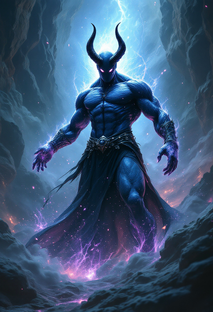 FLUX prompt: God of Expansion and Compression full-body,