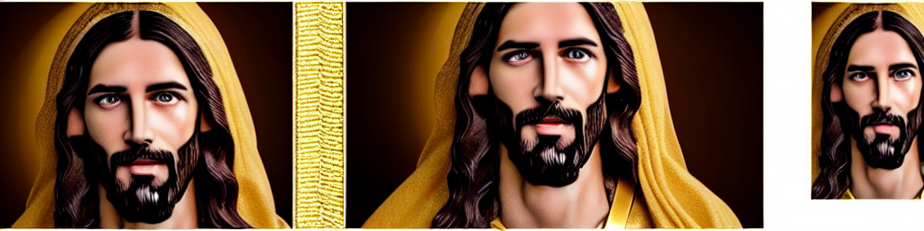 Stable Diffusion prompt: Realistic Jesus christ as god, w...