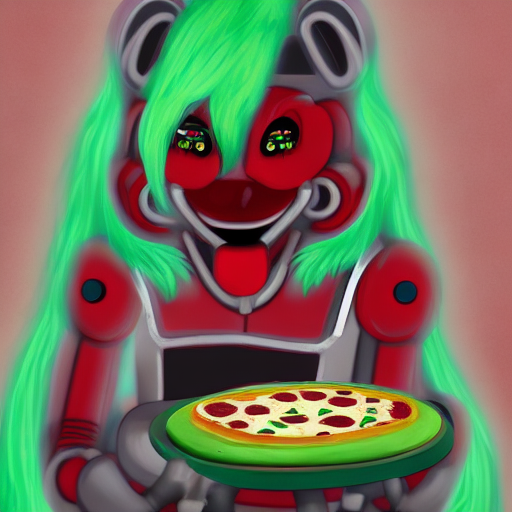 Stable Diffusion prompt: Robot, Roxanne Wolf,