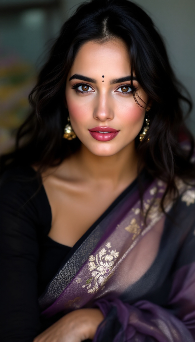 FLUX prompt: Jennifer Connelly ,24-30 years old, Indian h...