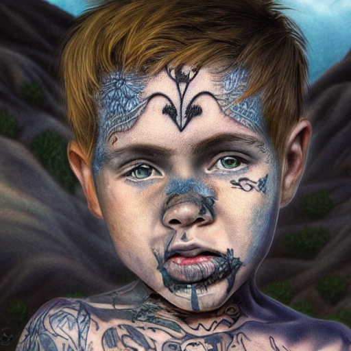 Stable Diffusion prompt: a detailed portrait of a boy wit...