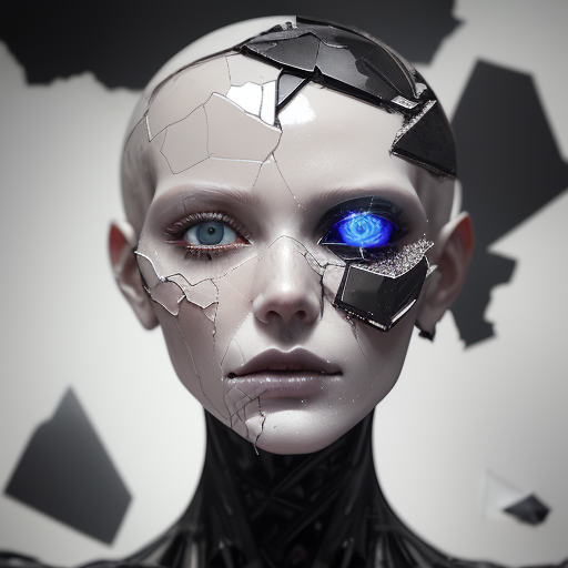 DreamShaper prompt: Death of a beautiful humanoid female,...