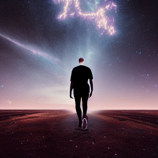 Stable Diffusion prompt: walking on the starlight,dreamy ...