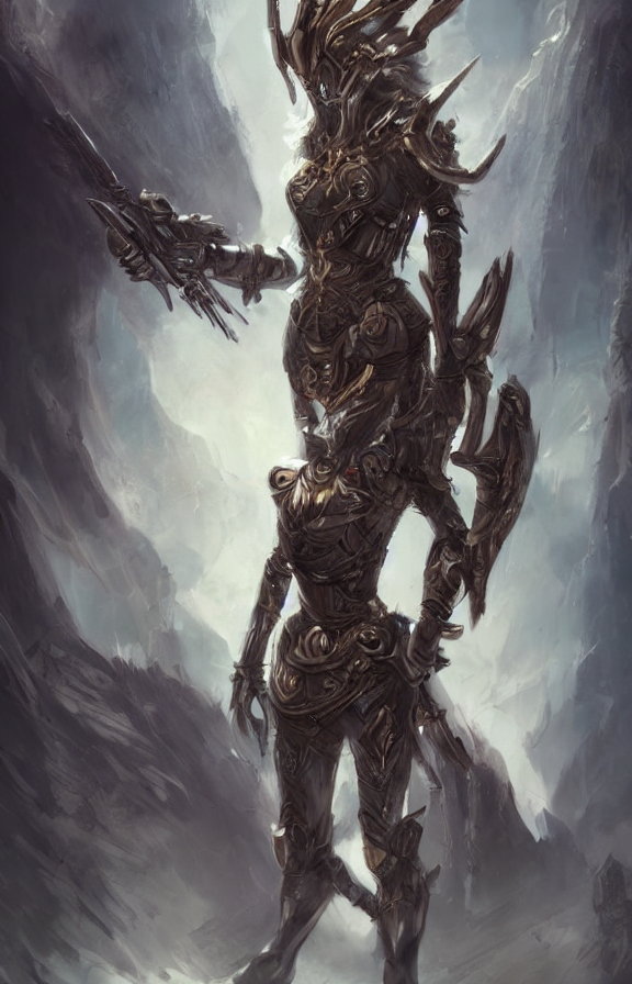 Stable Diffusion prompt: an concept art of the tau queen,...