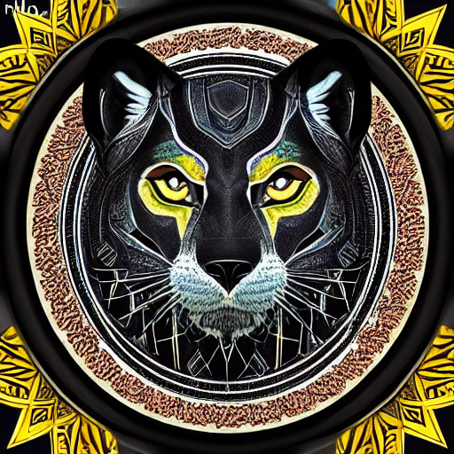 Stable Diffusion prompt: a black panther face drawing in ...